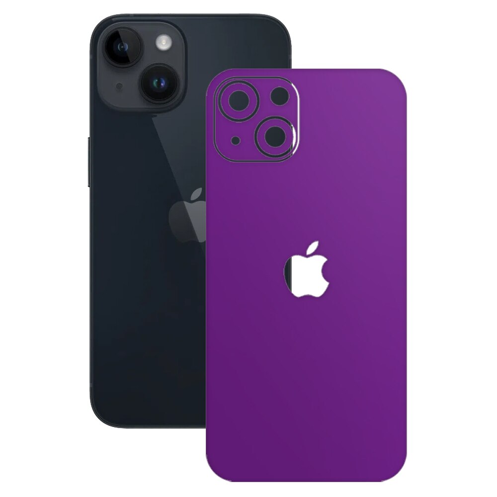 Folie skin SILKASE pentru Apple iPhone 15, violet mat, protectie spate ...
