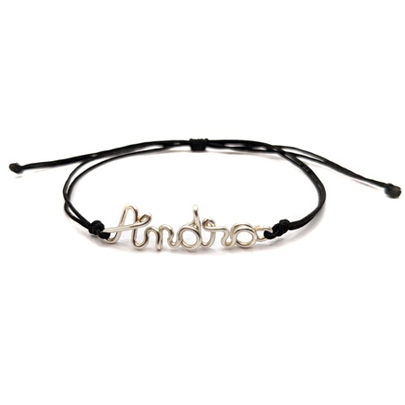 Bratara reglabila, Andra, realizata 100% manual, cu nume personalizat ...