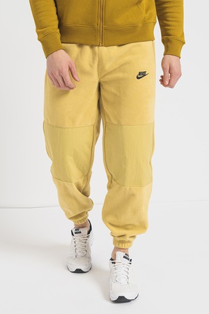 Nike, Pantaloni de trening cu buzunare Club+ Polar, Galben pai, L - eMAG.ro