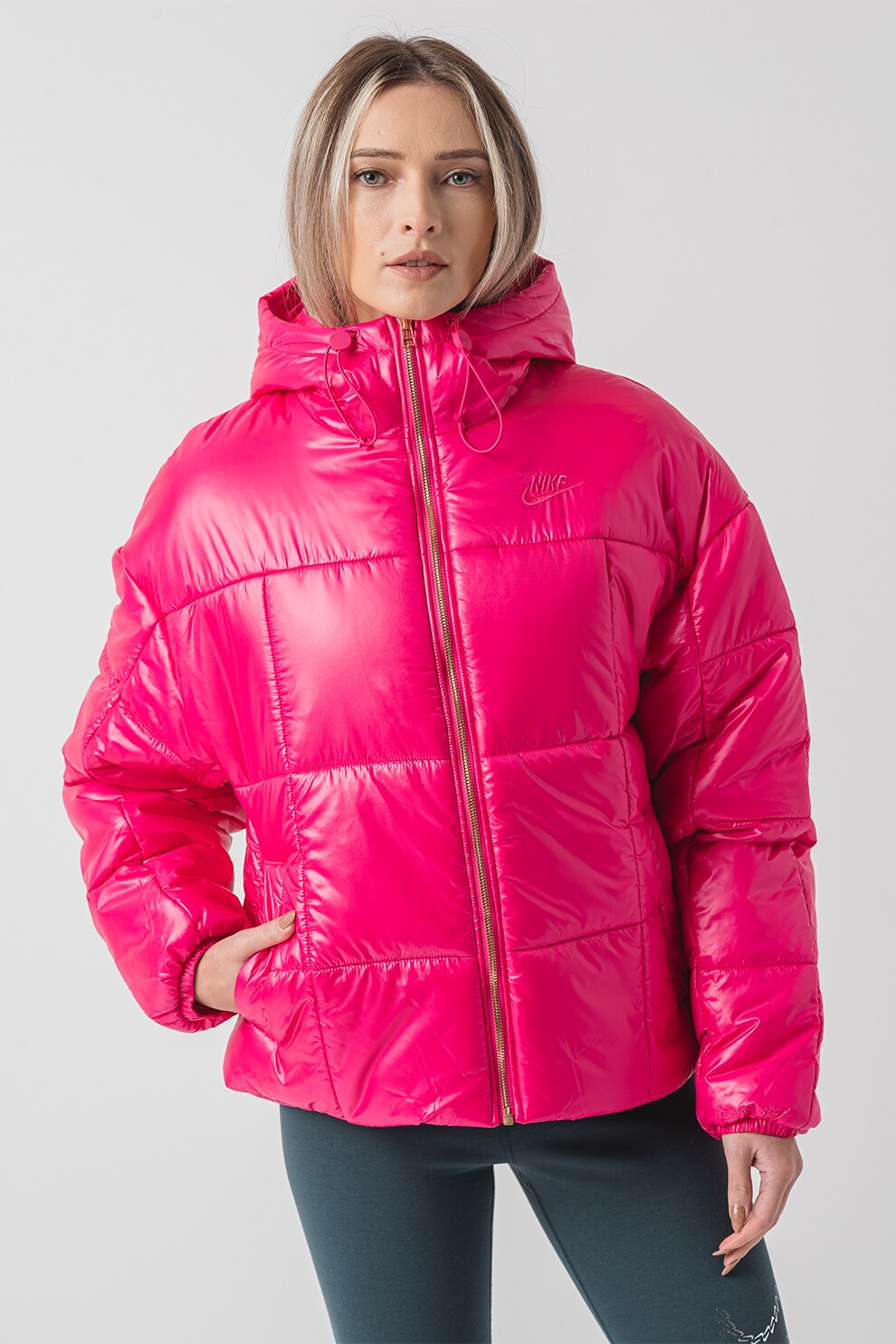 Nike, Geaca cu gluga, Fucsia, L - eMAG.ro