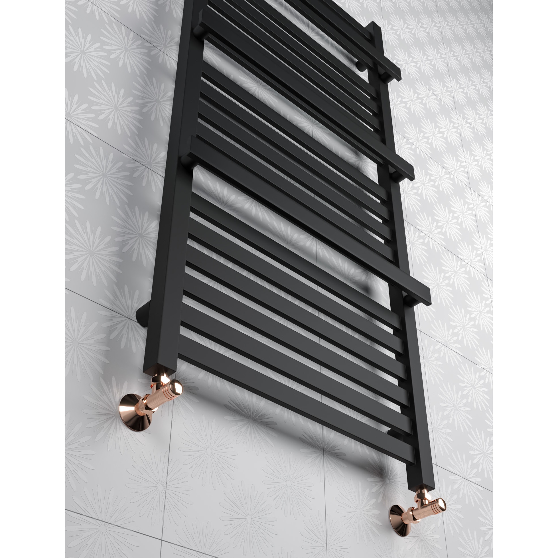 Calorifer baie, Ins-Term, Otel, 950x530 mm, Negru mat - eMAG.ro