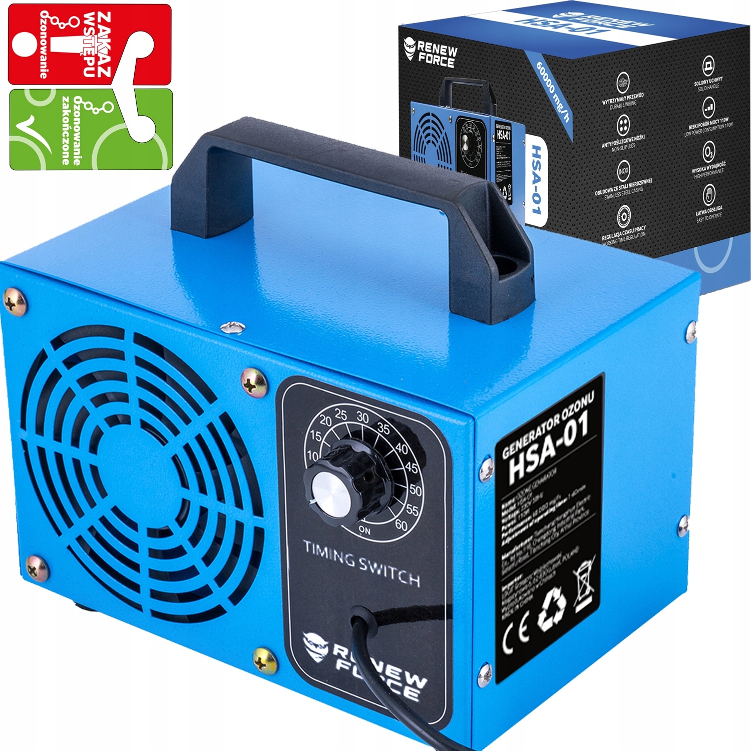 Generator de ozon, Renew Force, Albastru - eMAG.ro