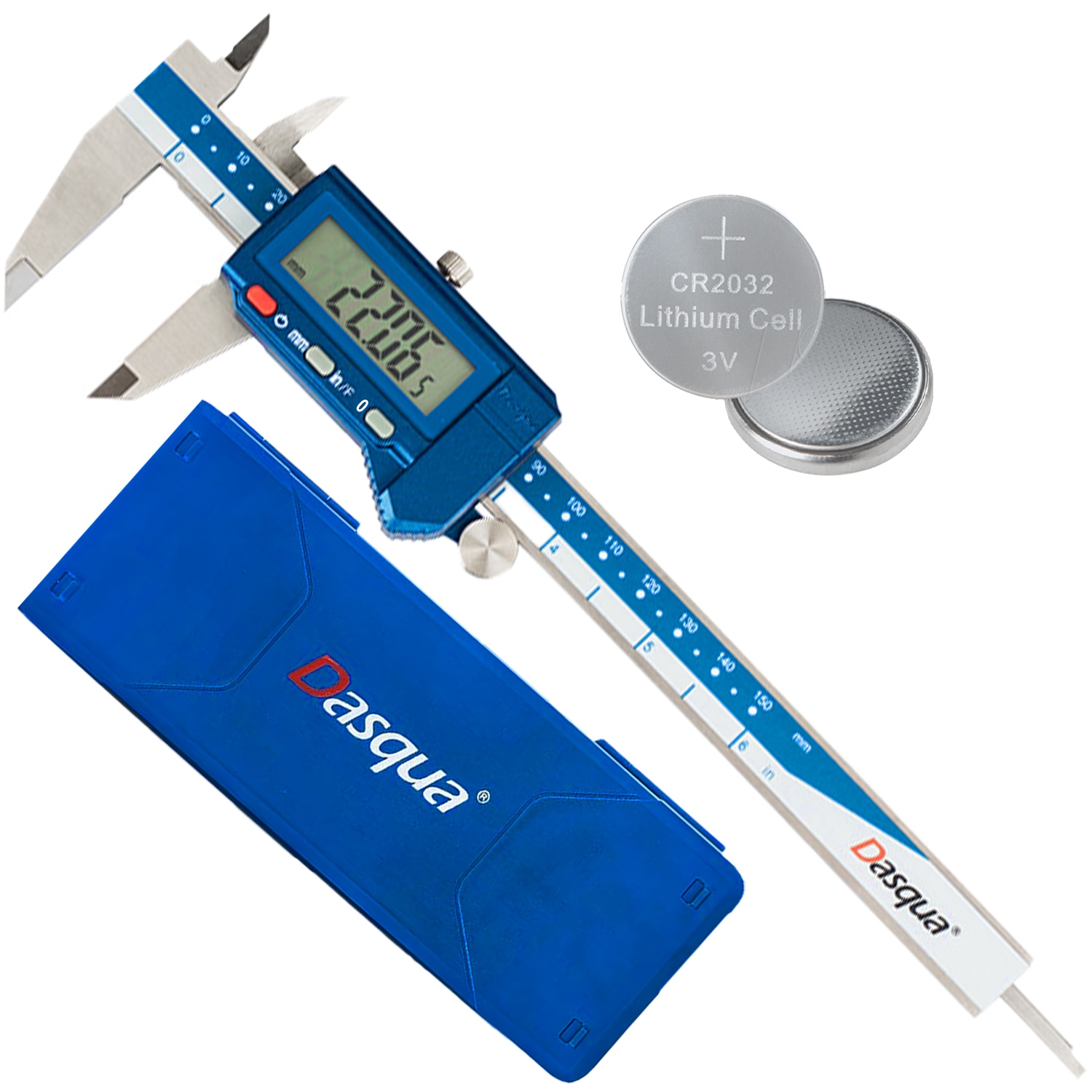 Subler electronic Dasqua, Afisaj LCD, IP54, Inox/Plastic, Argintiu ...