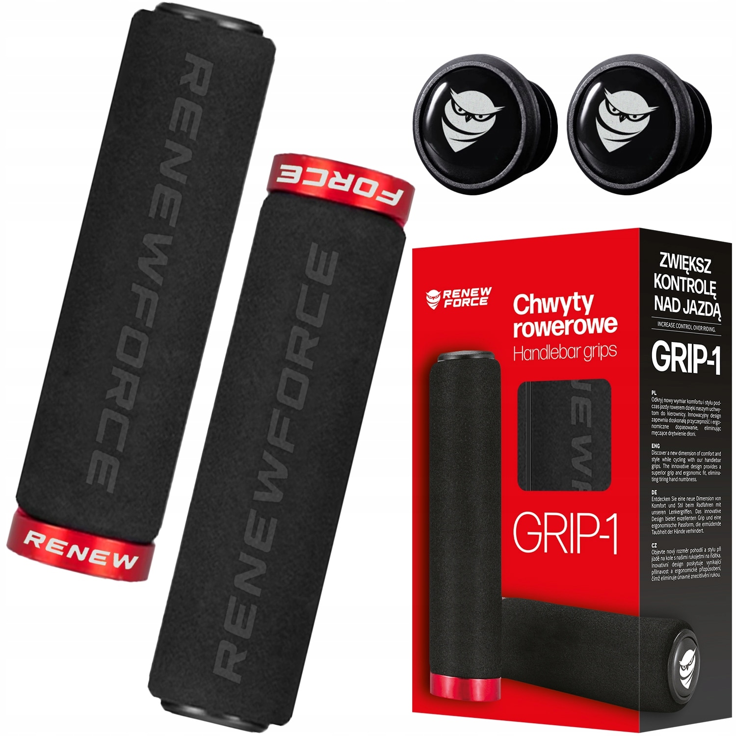 Комплект ръкави за велосипеди, Renew Force, Гумени, 130 x 35 мм, Черни ...