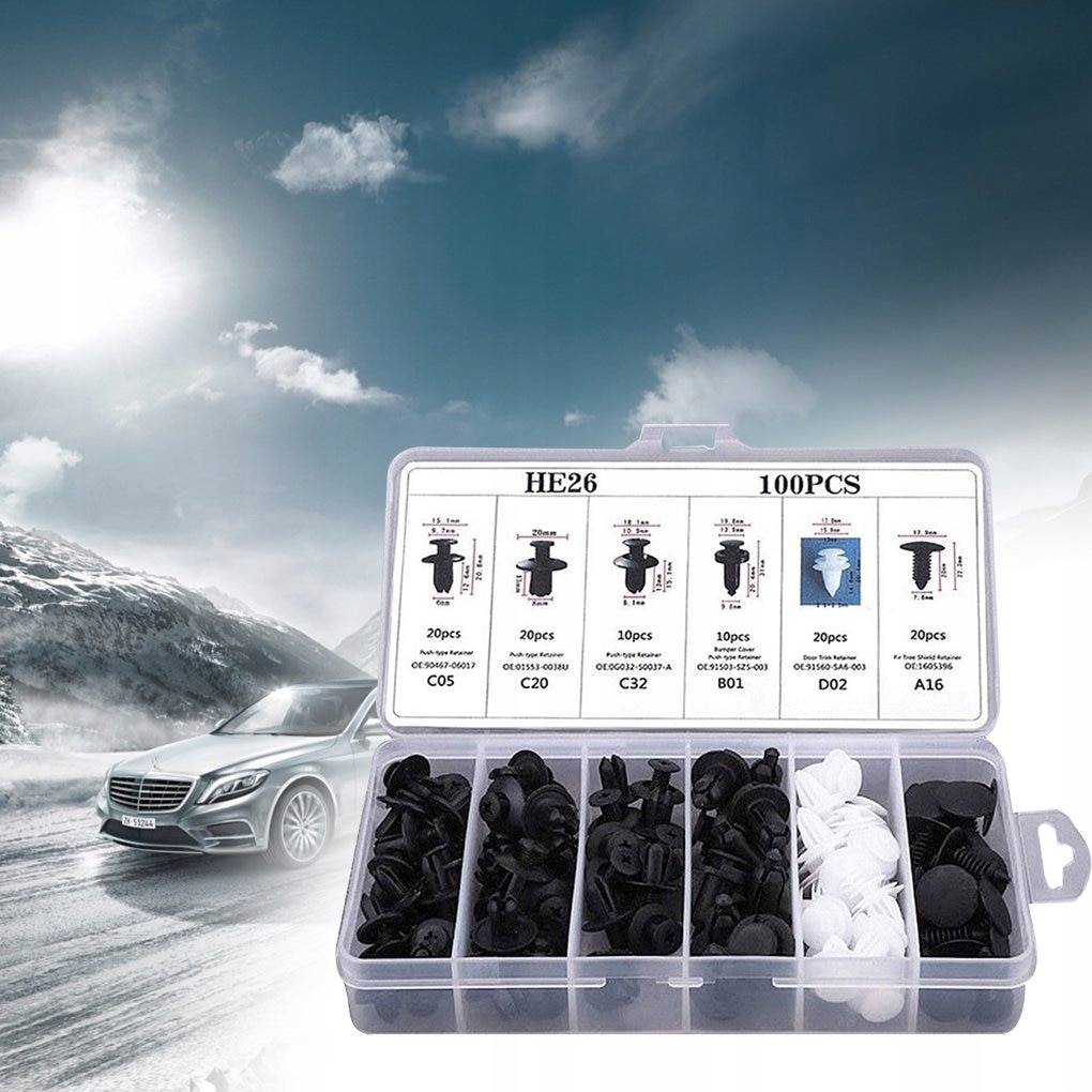 Комплект за премахване на интериора на автомобила, Logit, CPPS-104, PVC, 104 части, Многоцветен ...