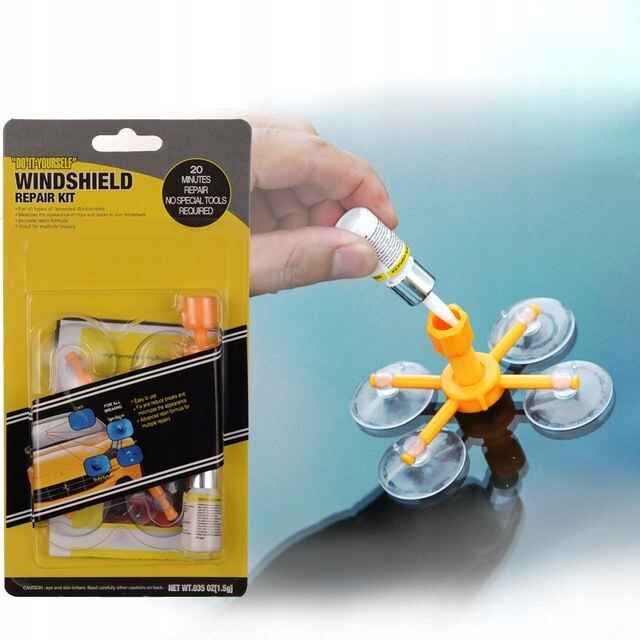 Kit reparatie parbriz auto, DexXer, Galben - eMAG.ro