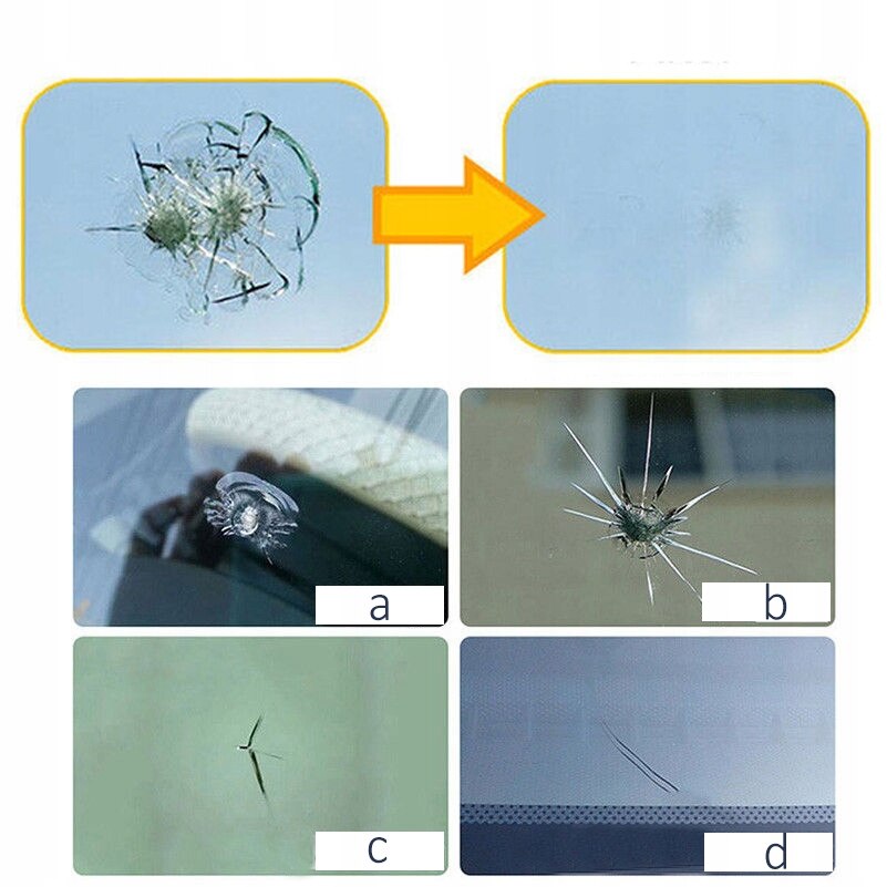 Kit reparatie parbriz auto, DexXer, Galben - eMAG.ro