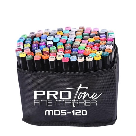 Set profesional pictura pe fata si corp, Set 120 markere, PROtone ...