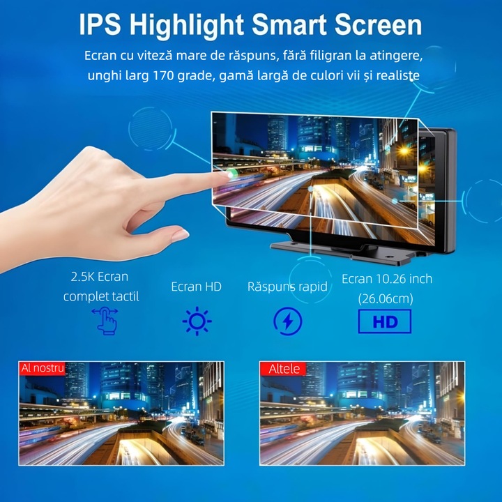 Navigatie Auto Multimedia YARCO®, DVR 10.26 inch, Camera dubla ...