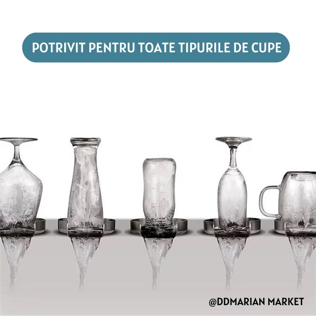 Suport Profesional De Clatire Pahare, sticla lapte, Sub Jet De Apa ...
