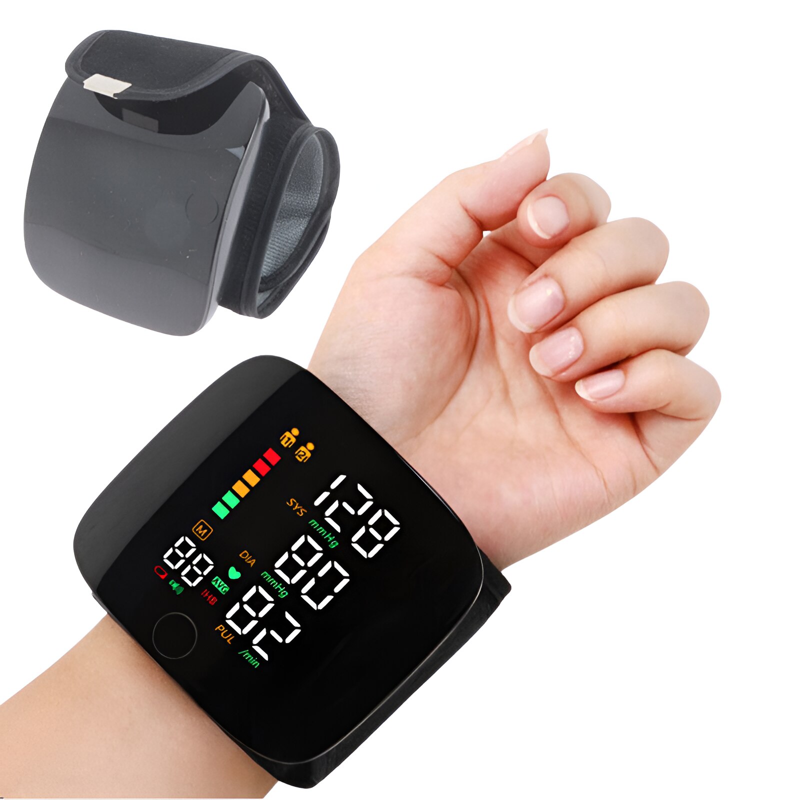 Апарат за кръвно налягане Fengle FL-306, За китката, LED дисплей с ...