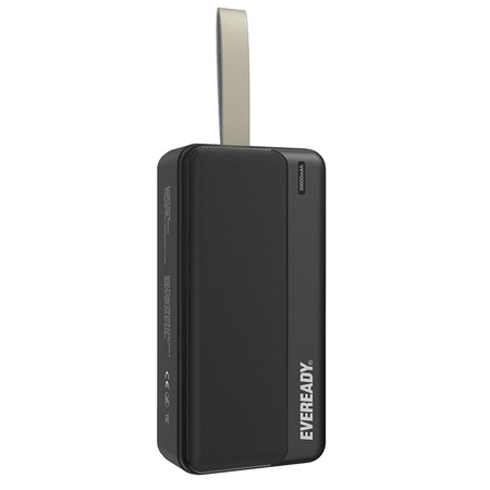 Външна батерия, Eveready, 30000 mAh, 2x USB-A, черна - eMAG.bg