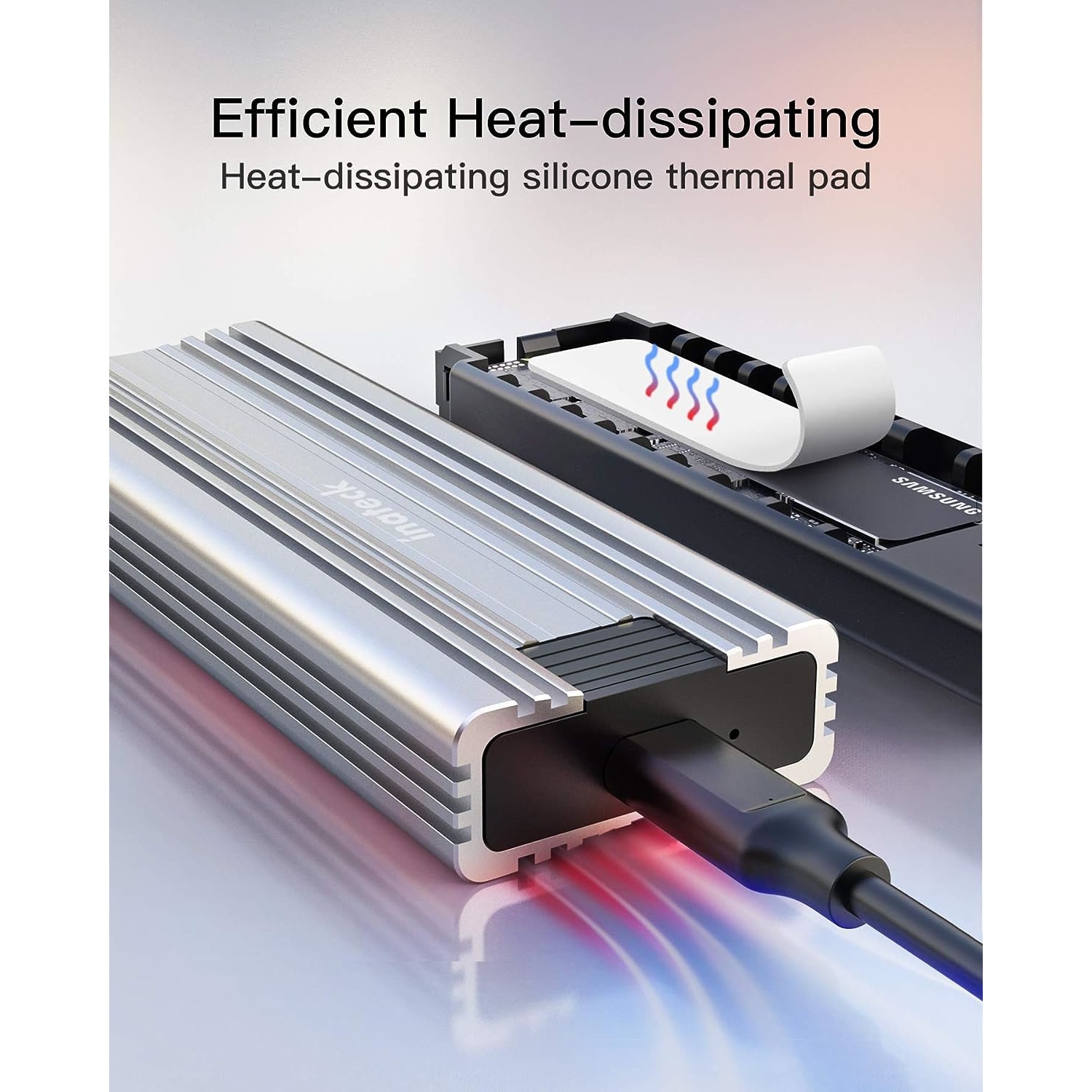 Rack extern M.2 NVMe USB 3.2 Gen 2, pentru SSD M.2 SATA/NVMe (2242,2260 ...