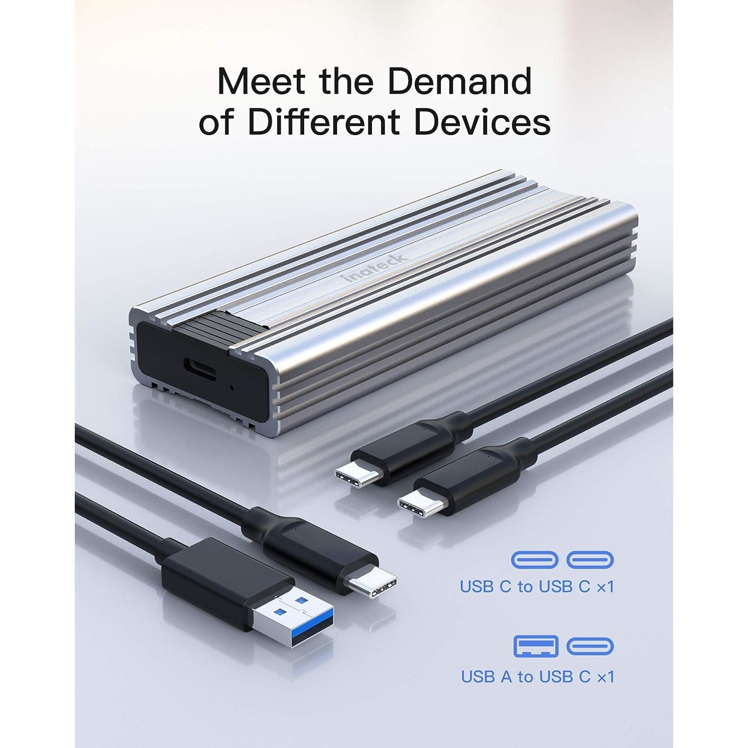 Rack extern M.2 NVMe USB 3.2 Gen 2, pentru SSD M.2 SATA/NVMe (2242,2260 ...