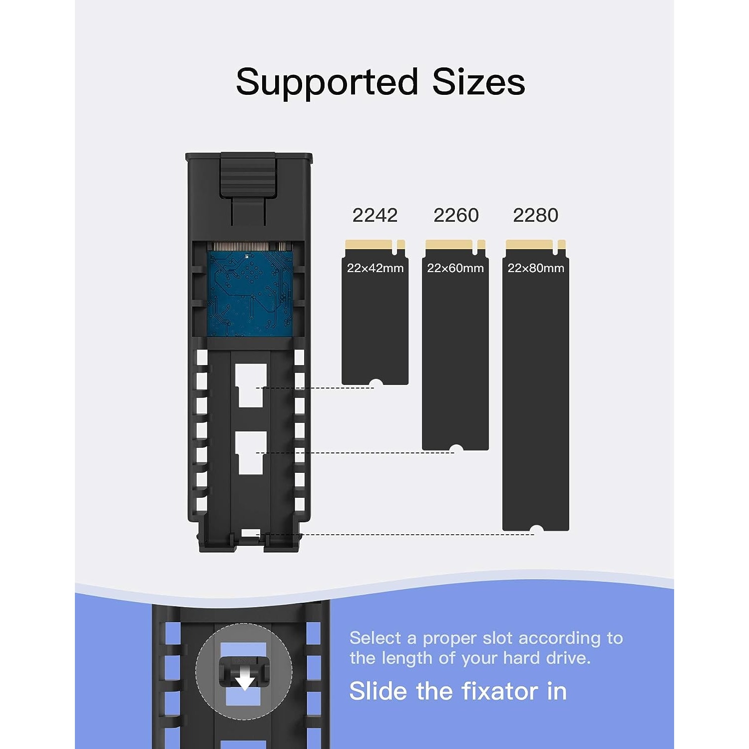 Rack extern M.2 NVMe USB 3.2 Gen 2, pentru SSD M.2 SATA/NVMe (2242,2260 ...