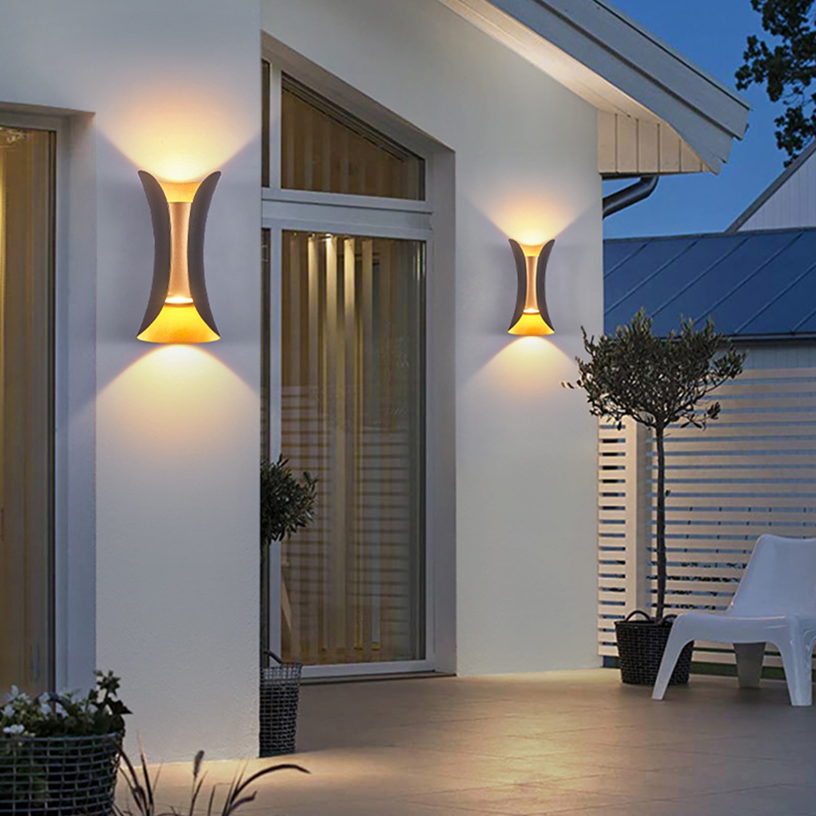 Aplica LED de interior si exterior, NUODWELL, Rezistenta la apa IP65 ...