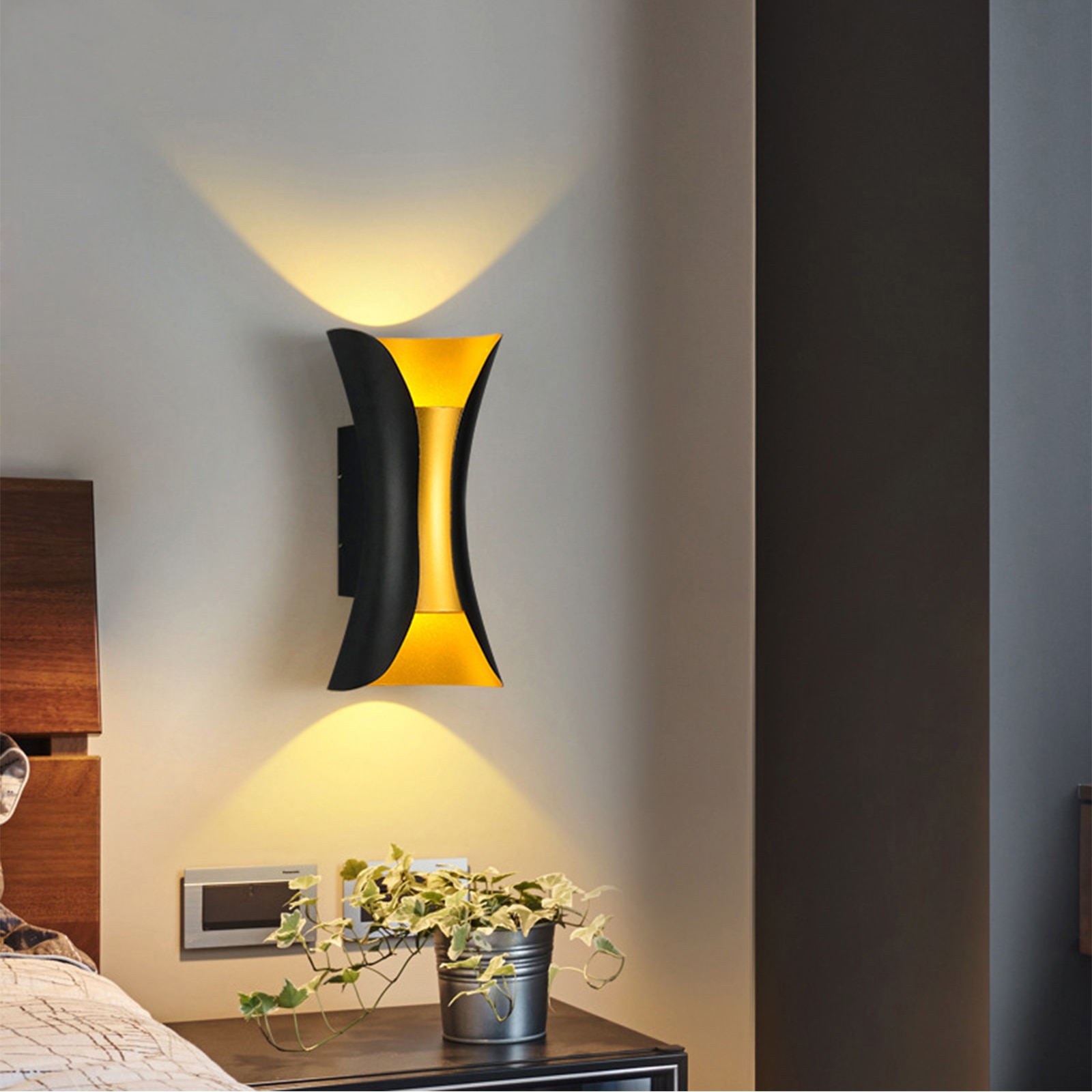 Aplica LED de interior si exterior, NUODWELL, Rezistenta la apa IP65 ...