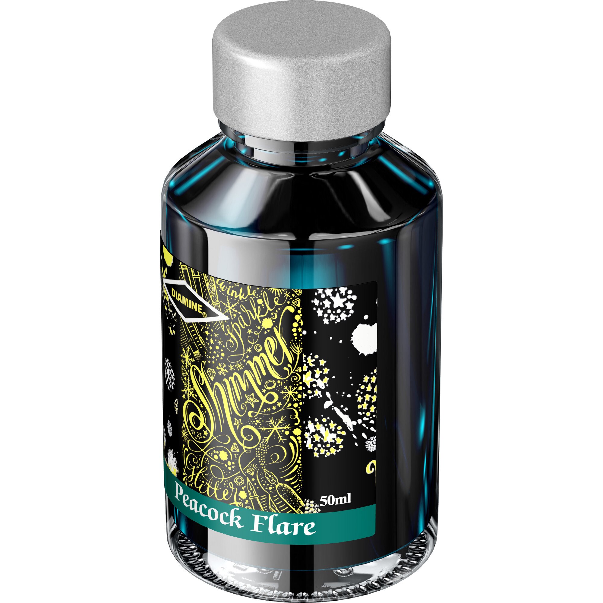 Calimara cerneala Diamine Shimmering 50 ml Peacock Flare - eMAG.ro