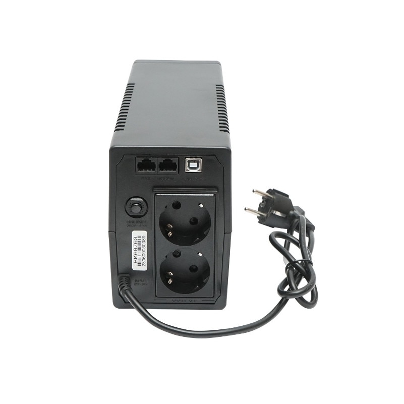 UPS 600VA/360W cu baterie 7Ah si 2 prize shuko, Lcd, Usb, Avr - eMAG.ro