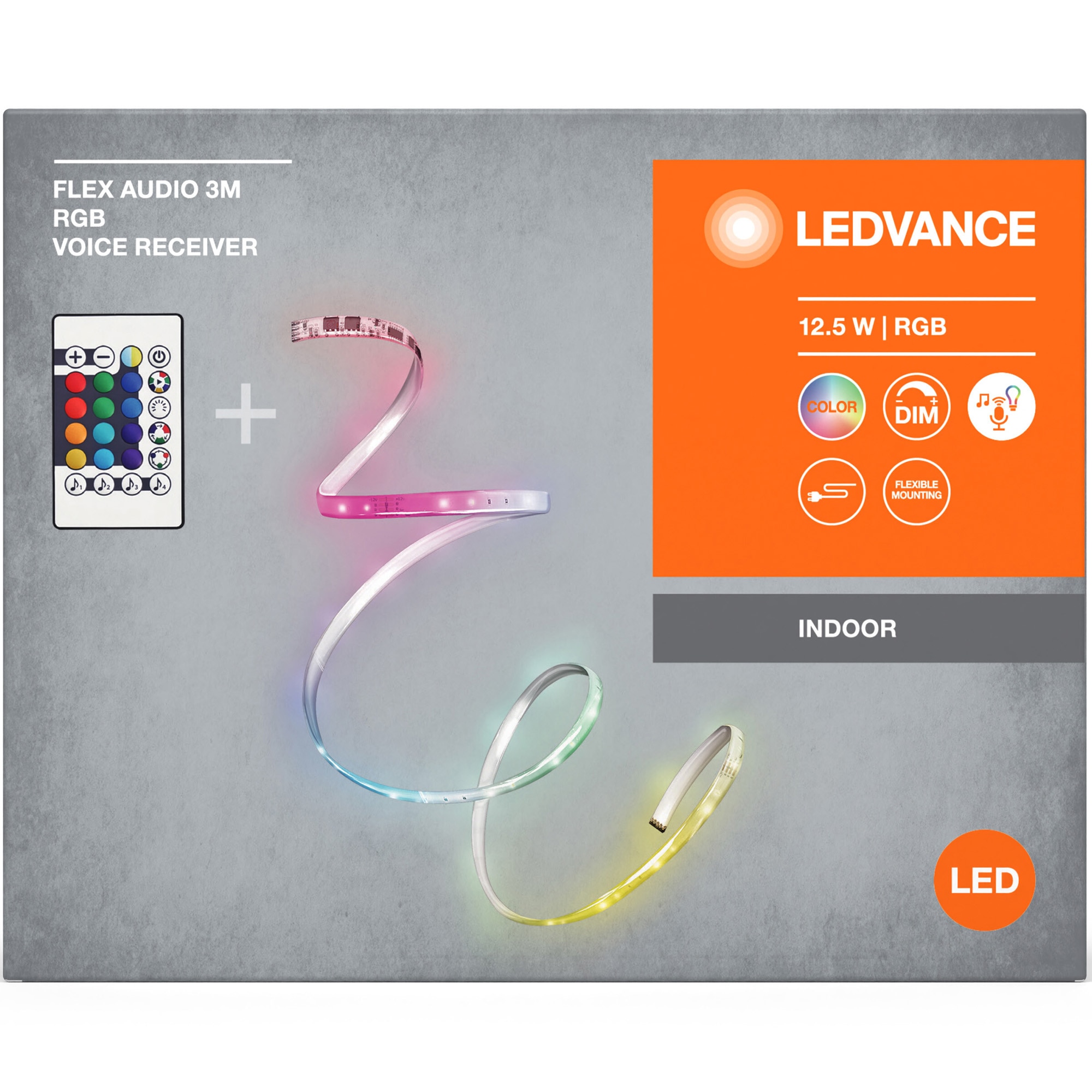 LED лента RGB Ledvance, Дистанционно управление, Димируема, Музикална ...