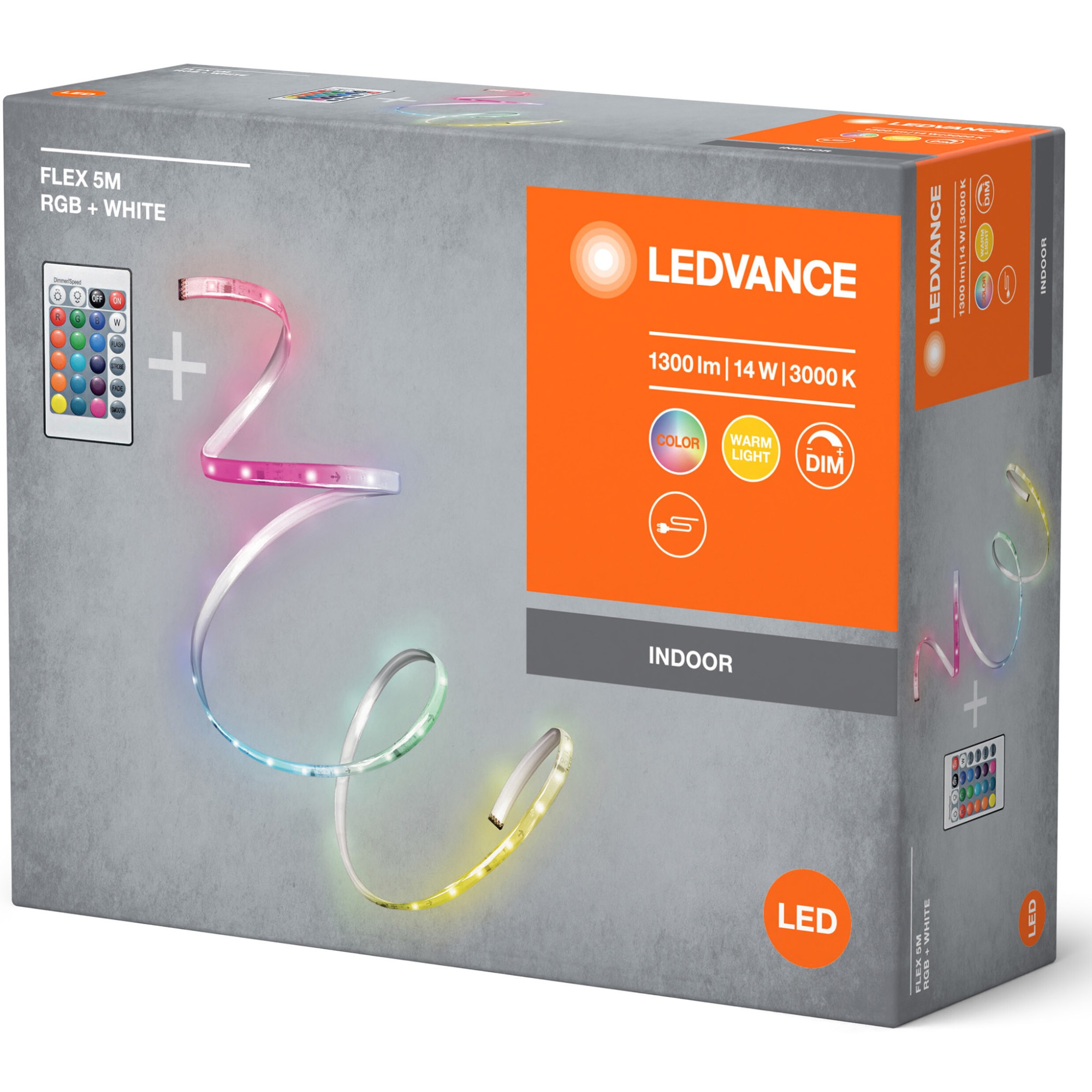 Banda LED Ledvance, cu telecomanda, dimabila, 14W, 1300 lm, lumina alba ...