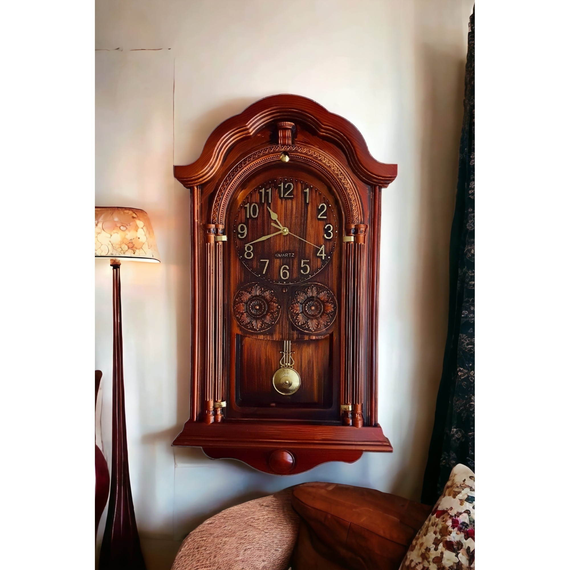 Ceas perete vintage cu pendul - eMAG.ro