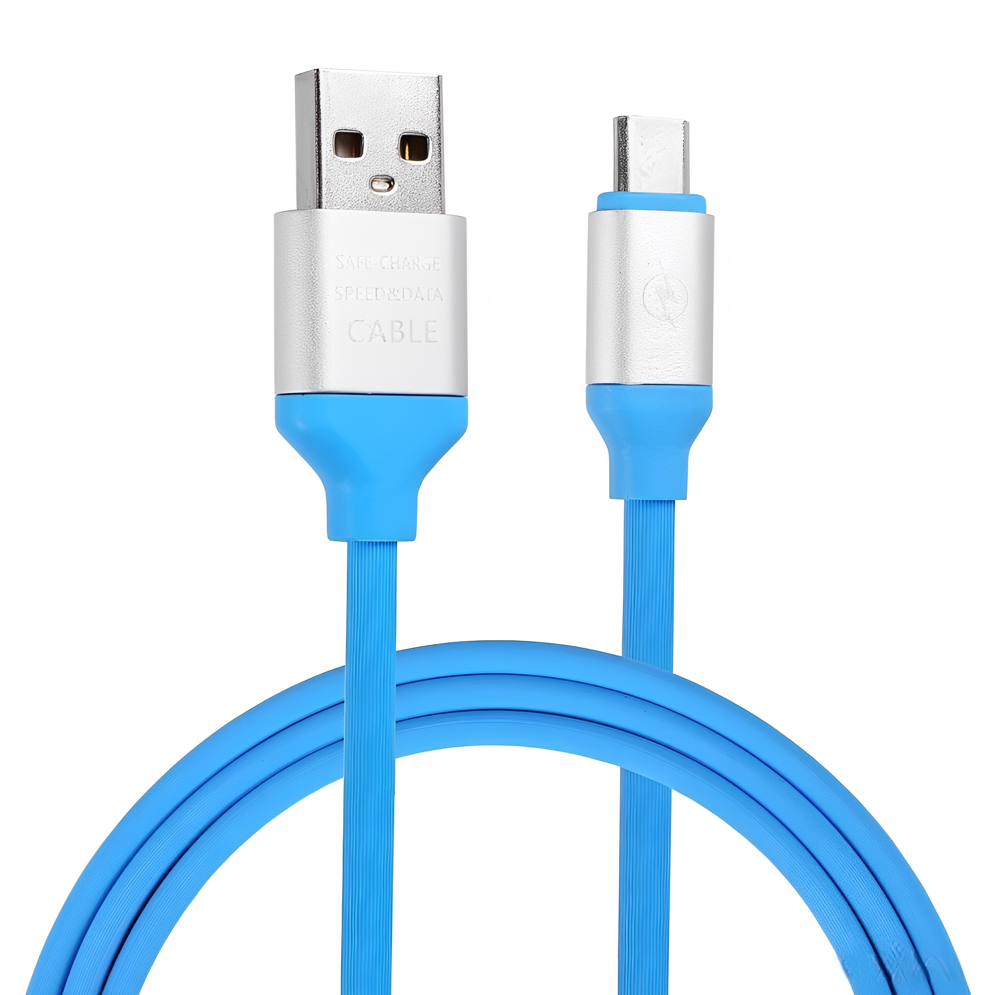 Cablu de date si incarcare 2M Lungime, USB A la TYPE-C albastru - eMAG.ro