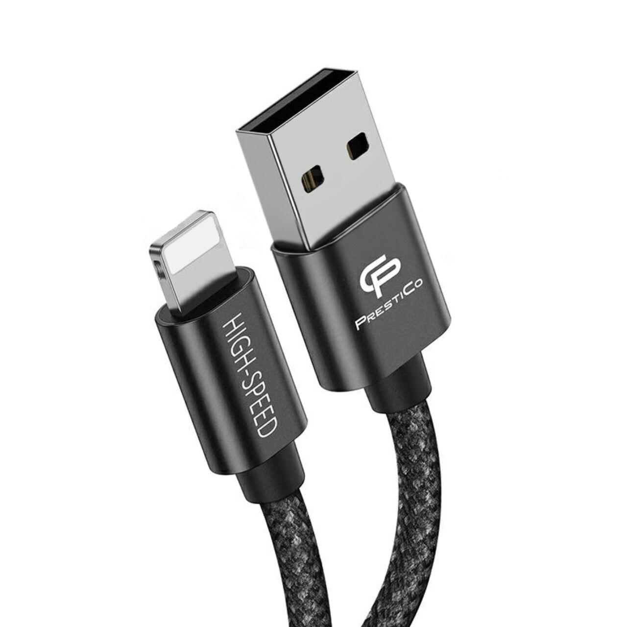 Кабел Prestico D30L USB към Lightning Fast Charger, 2A, 3m черен - eMAG.bg