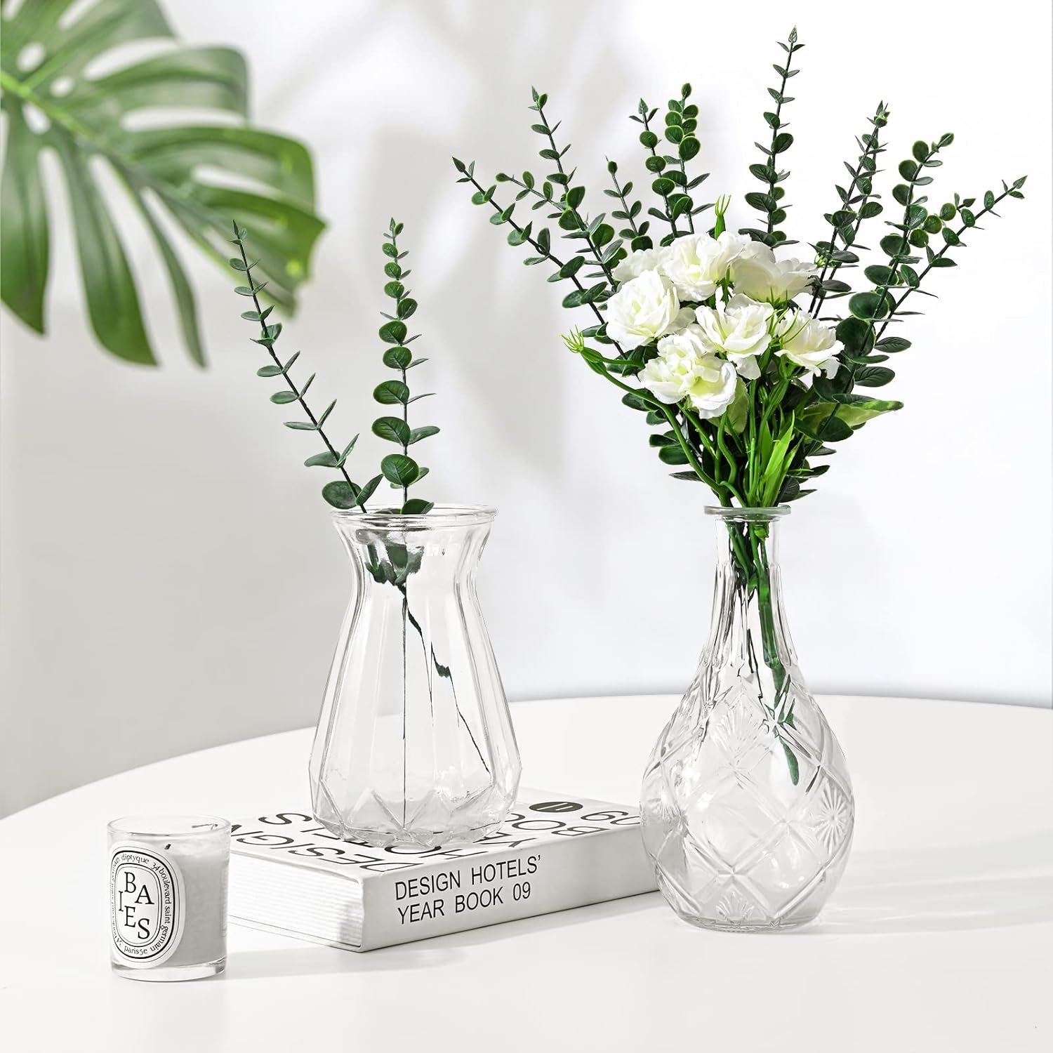 Set 24 frunze artificiale eucalipt, Sunmostar, Plastic, 38 cm, Verde ...