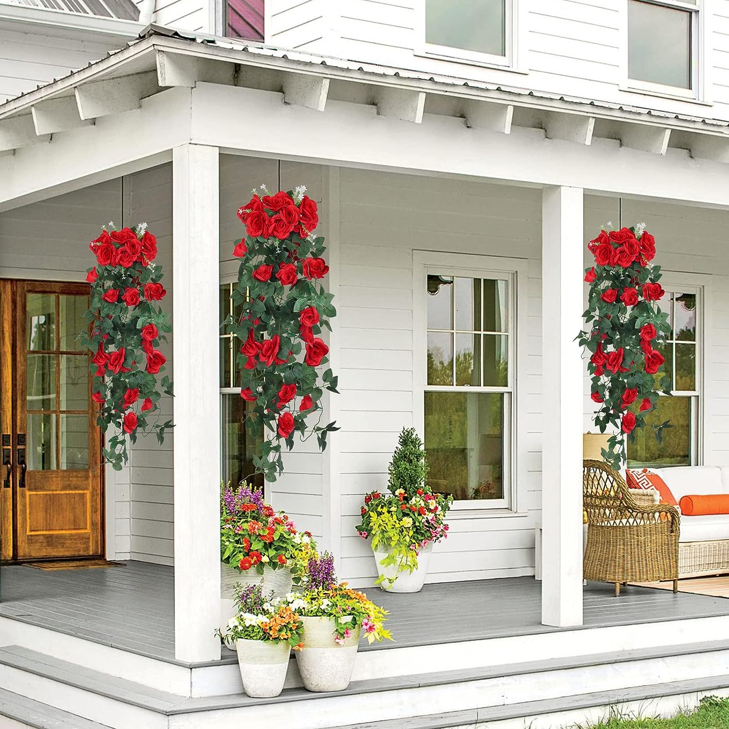 Planta artificiala, Sunmostar, Matase, Multicolor - eMAG.ro