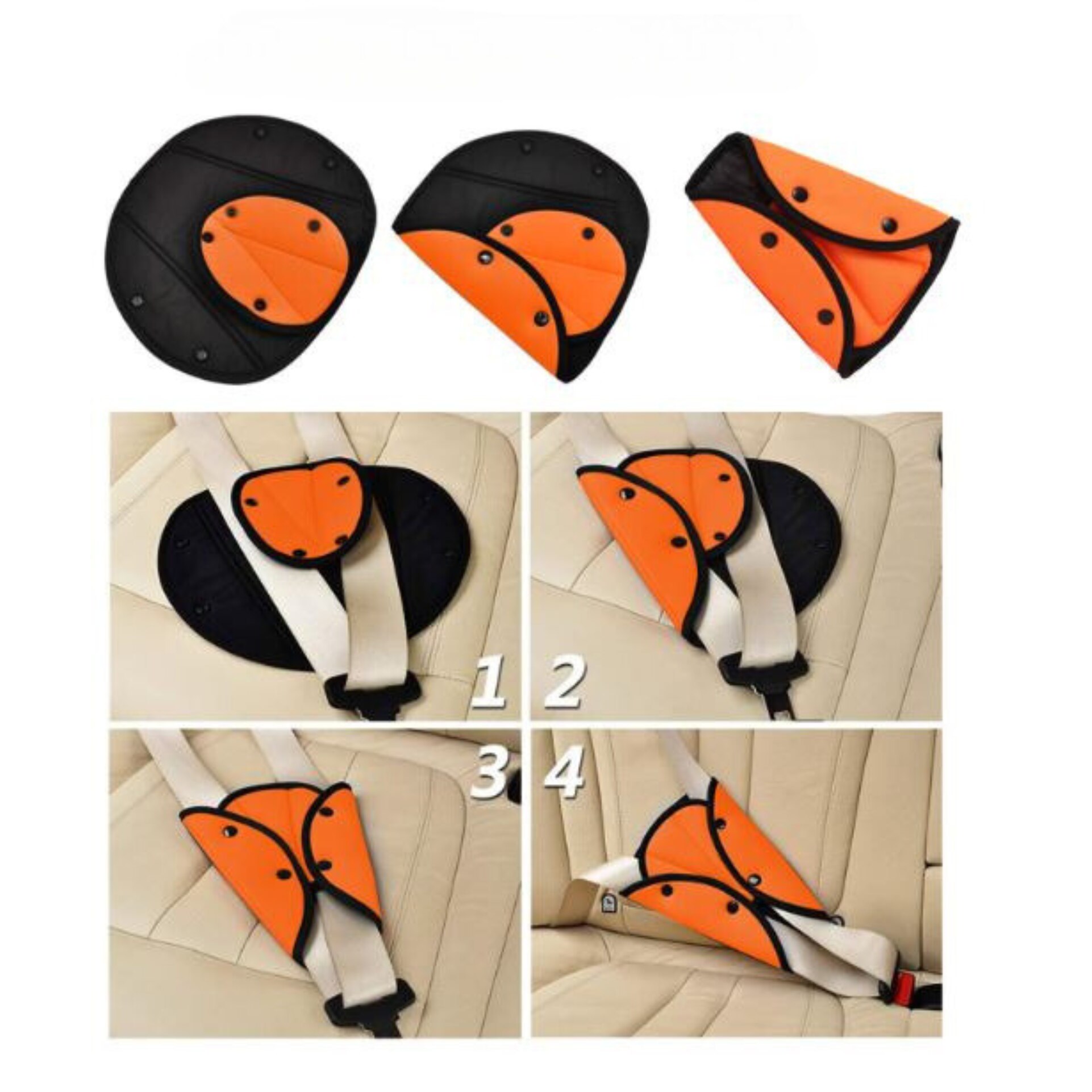 Protectie pentru centura de siguranta auto portocalie - eMAG.ro