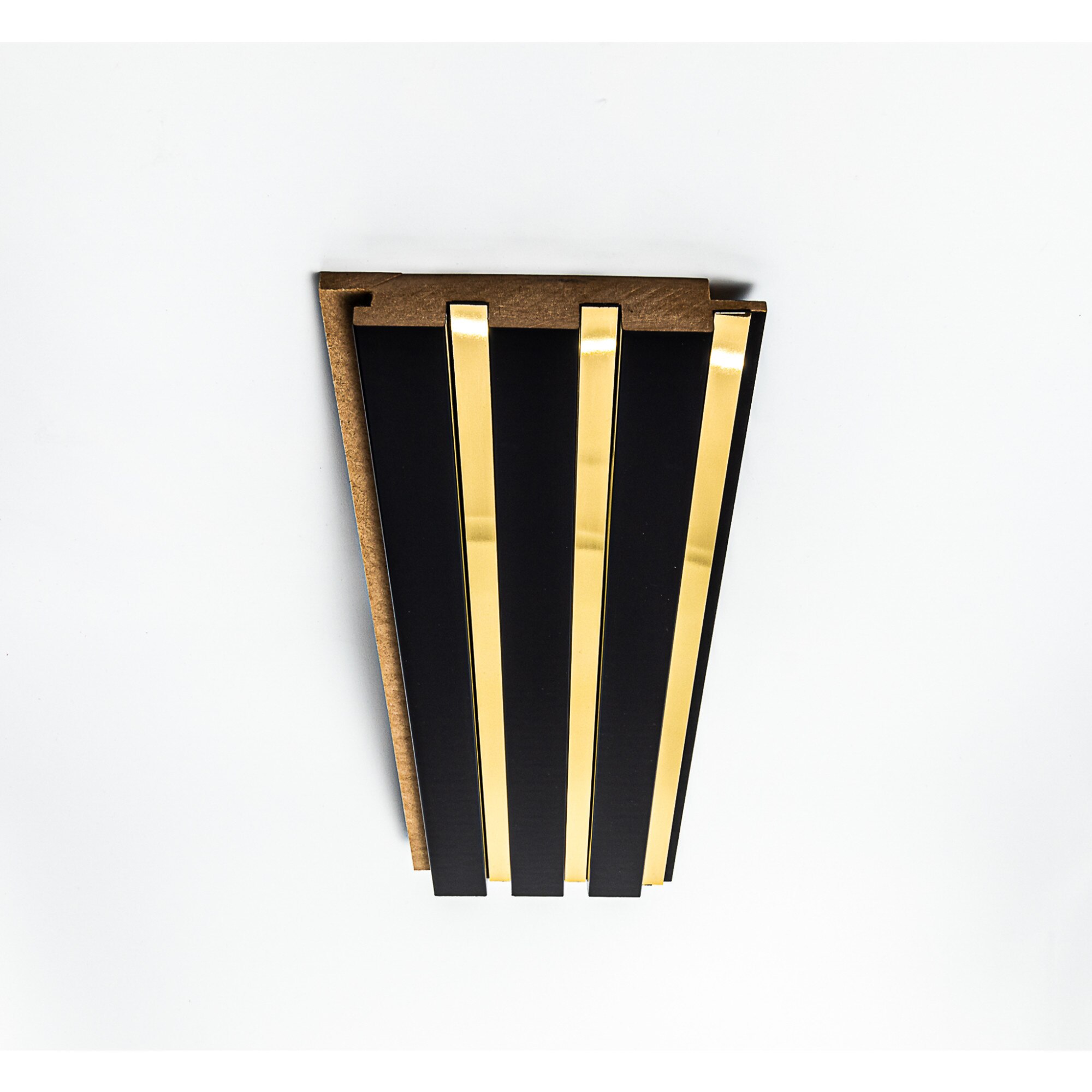 Riflaj Decorativ MDF Soft Negru & Auriu 280x12,1x1,8 cm - eMAG.ro