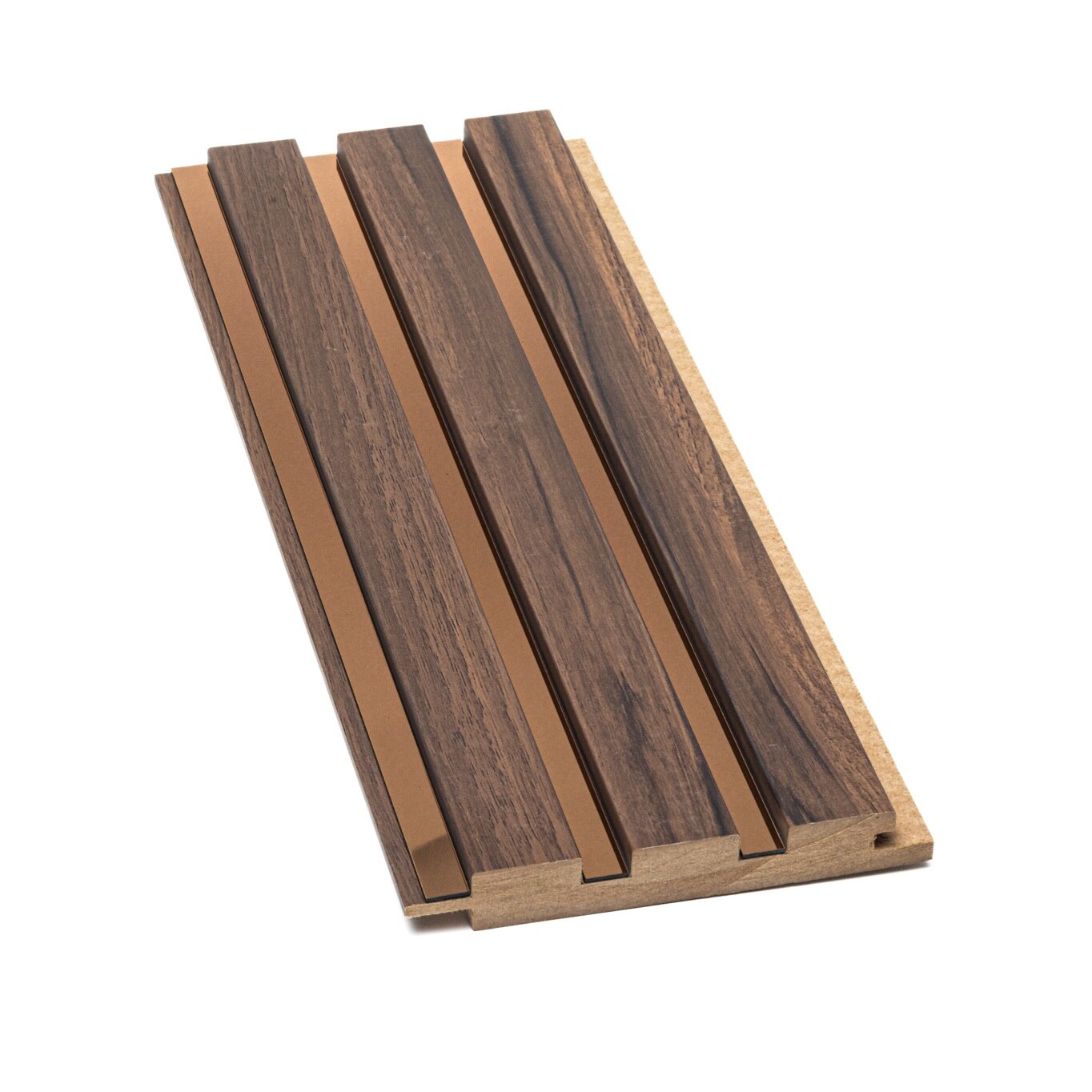 Riflaj Decorativ MDF Stejar inchis & Cupru 280x12,1x1,8 cm - eMAG.ro