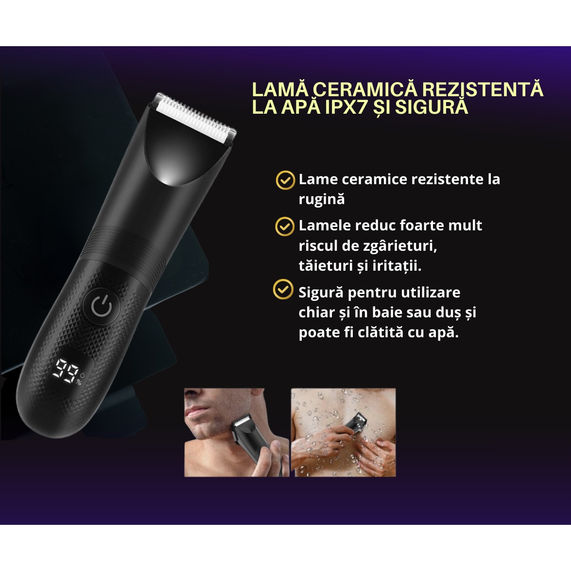 Masina de tuns, Doerr, Trimmer, inghinal, barba si corp, rezistent la ...