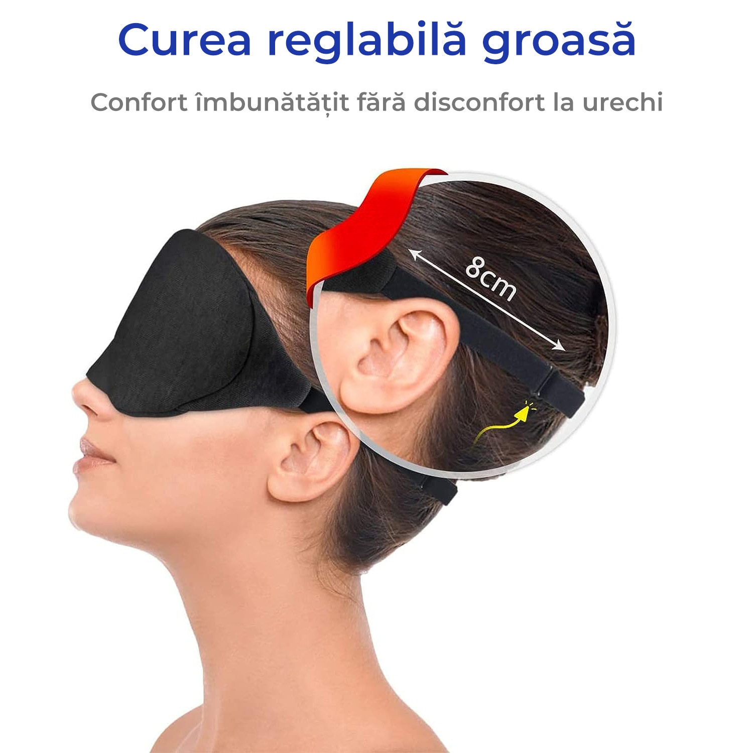 Masca pentru somn, imbunatateste calitatea somnului, ochi mai odihniti ...