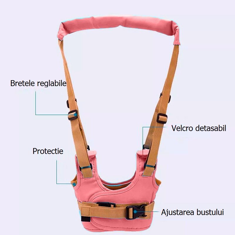 Ham premergator, bebe, copii, Teox®, bumbac, adjustabil, 8-18 luni, roz ...