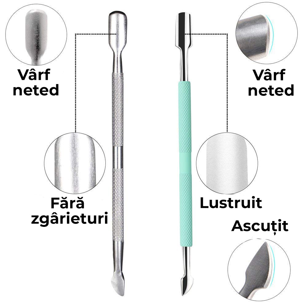 Forfecuta de unghii si impingator de cuticule profesionale pentru ...