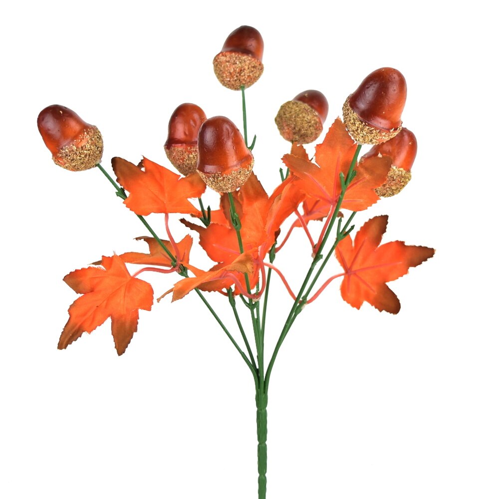 Buchet artificial de toamna, Dommio, Ghinde si Frunze, Plastic, 30 cm ...
