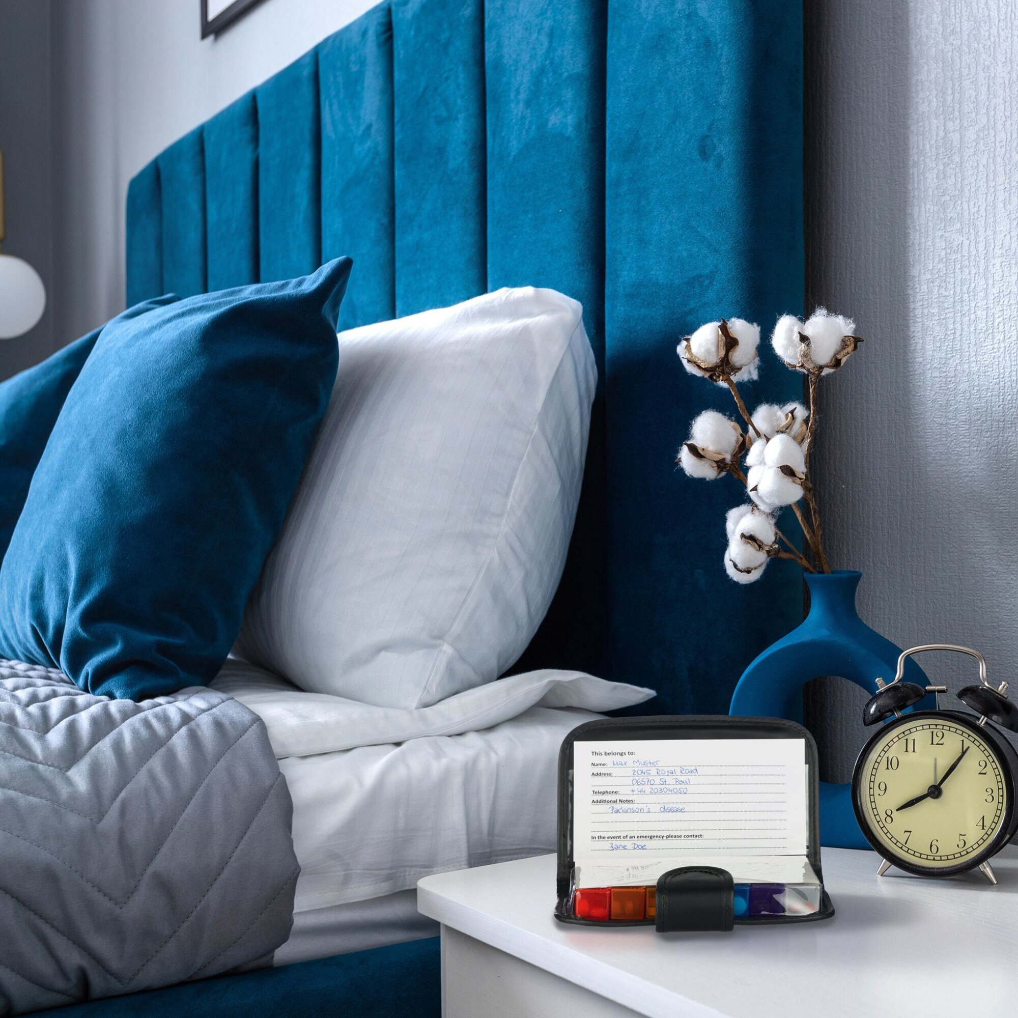 Cutie organizator medicamente, 7 zile cu 4 compartimente/zi, negru ...