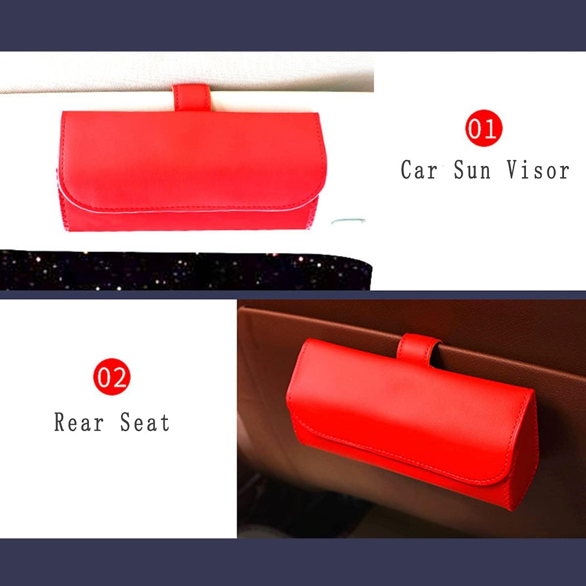 Suport pentru ochelari de soare, Rosu - eMAG.ro