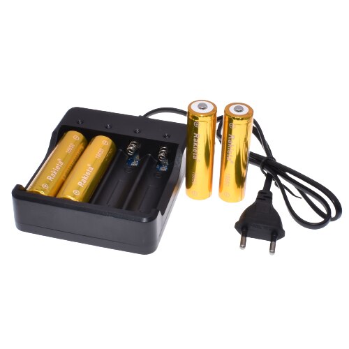 Set 4 acumulatori Stone® model Rakieta Auriu 18650 3.7v, 12000mAh Auriu ...
