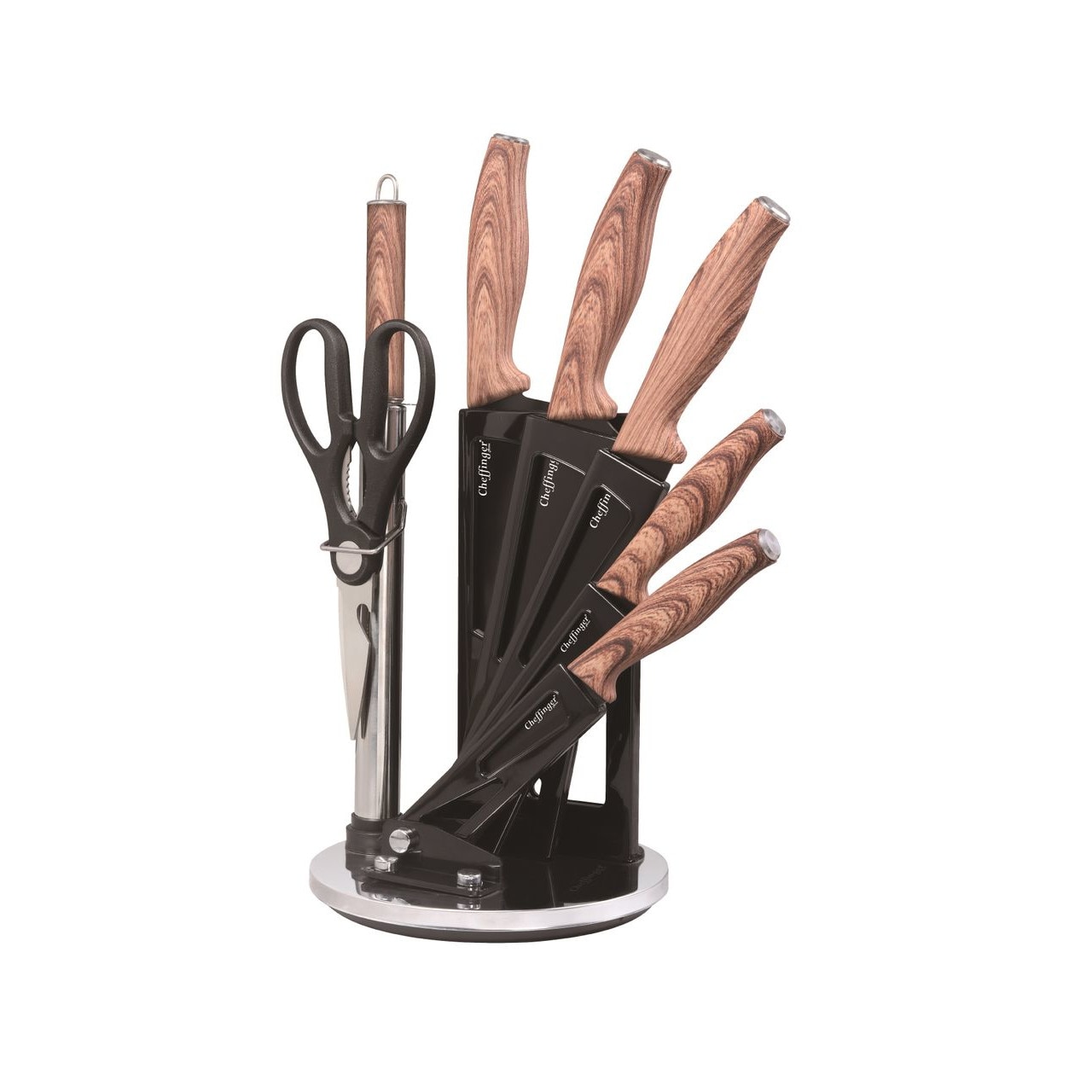 Suport + set de cutite Cheffinger 8 buc.CF-KS05 - eMAG.ro