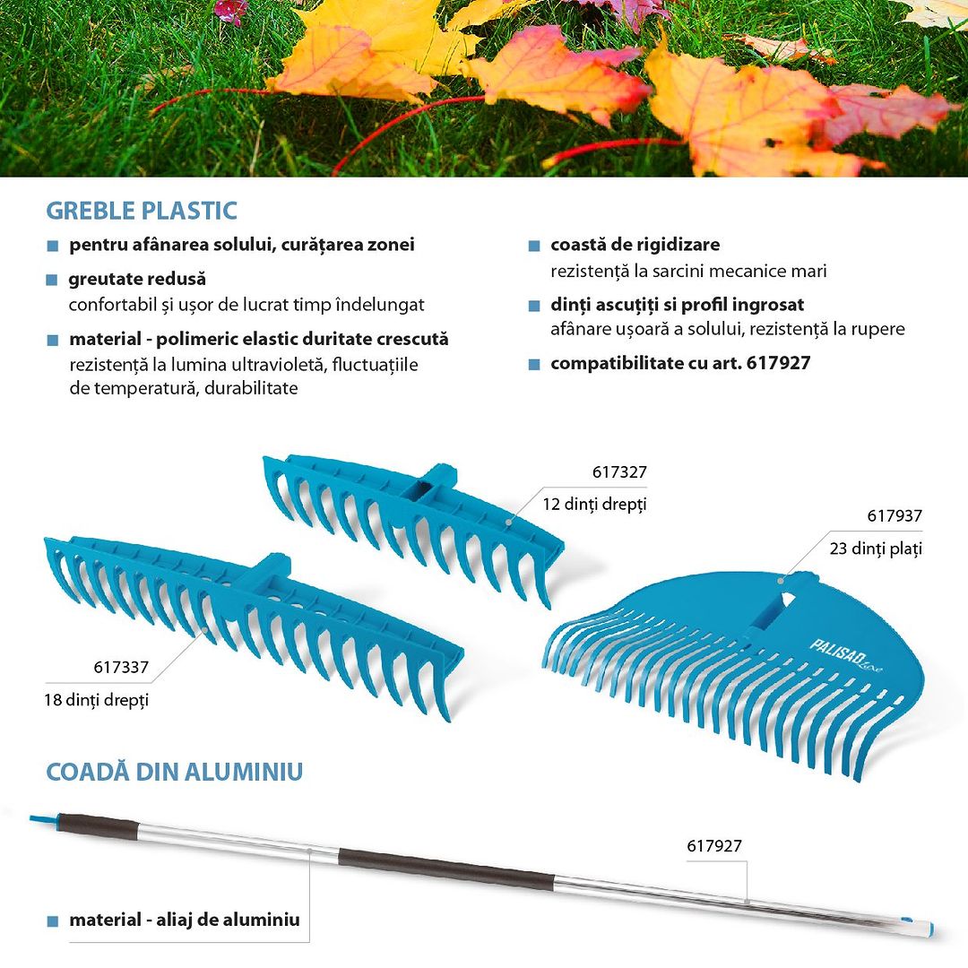 Coada aluminiu, 1580 mm, cu fixator, pentru greble 61793,61732,61733 ...