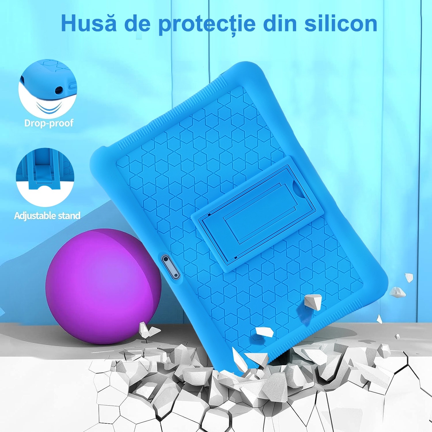 Tableta pentru copii de 10 inch, LULUGTI, Android 13, 6GB RAM, 128 GB ...