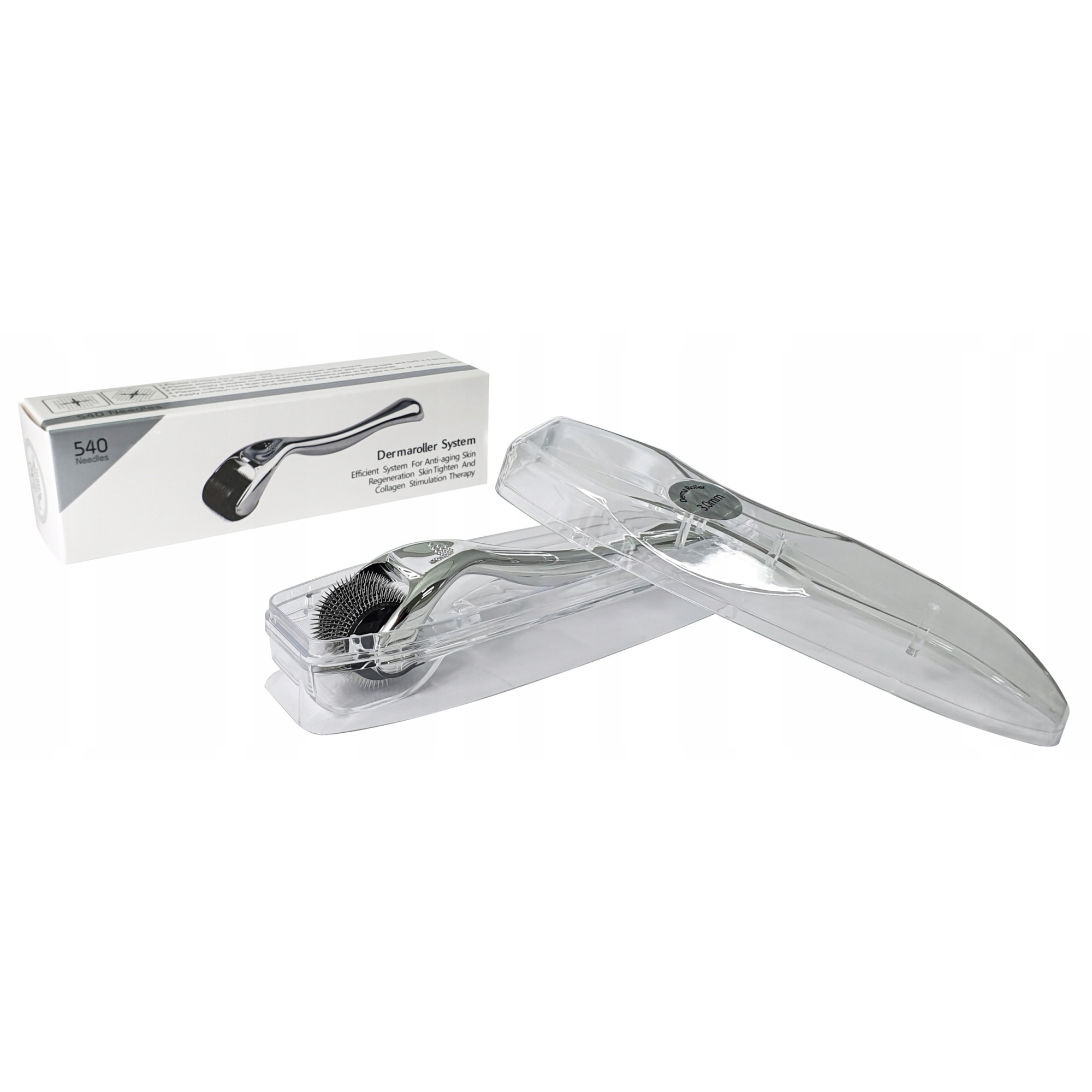 Дерматологичен ролер за мезотерапия Derma Roller с 540 титаниеви ...