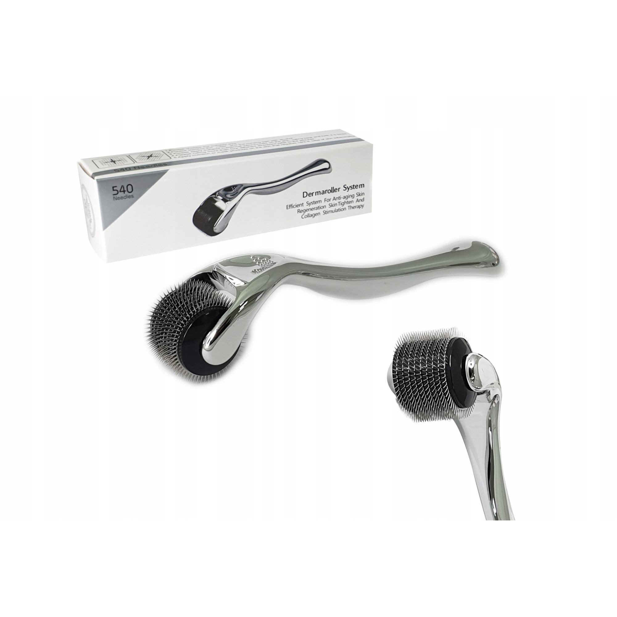 Дерматологичен ролер за мезотерапия Derma Roller с 540 титаниеви ...