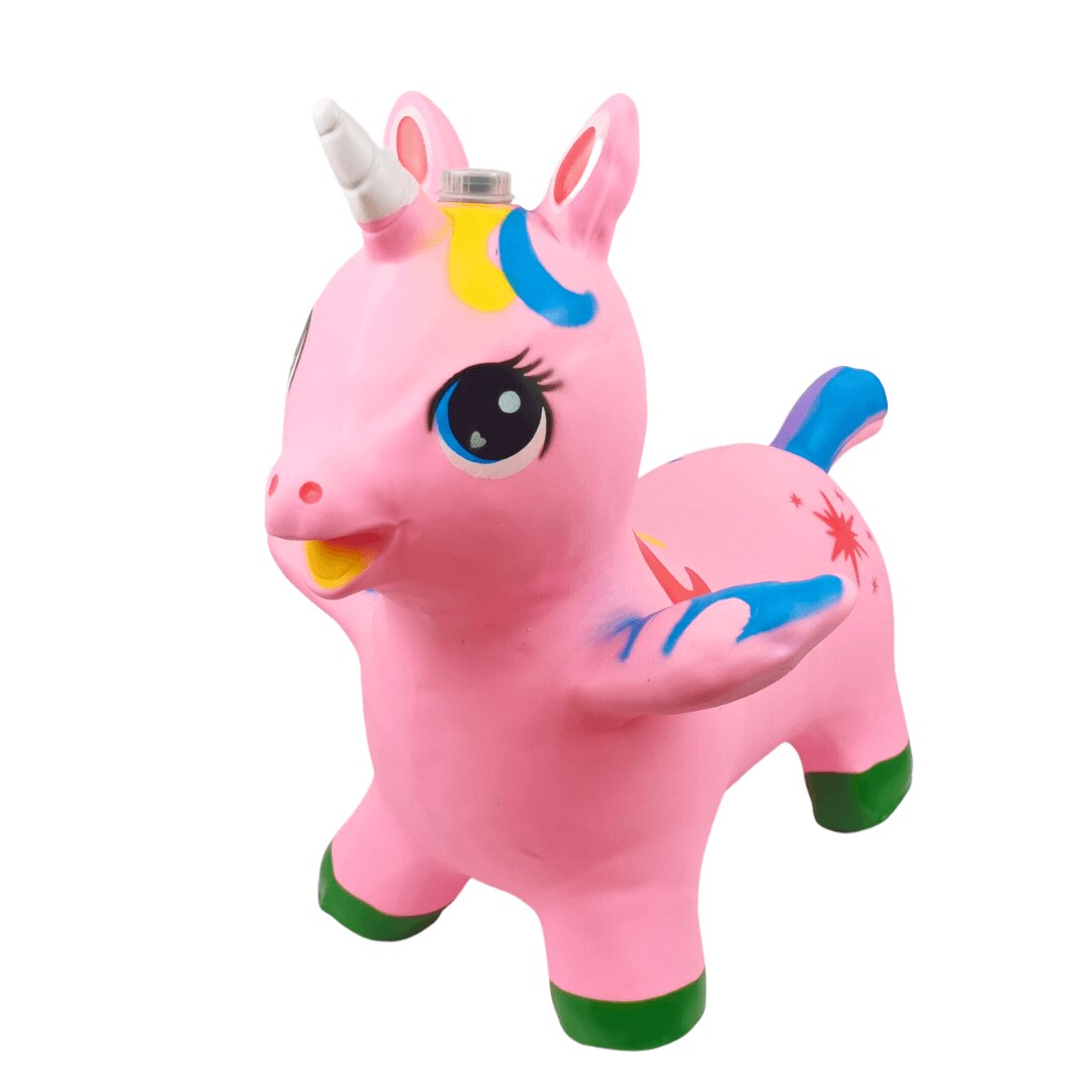 Cal saritor, Cauciuc, Cu sunete si lumini, Roz - eMAG.ro