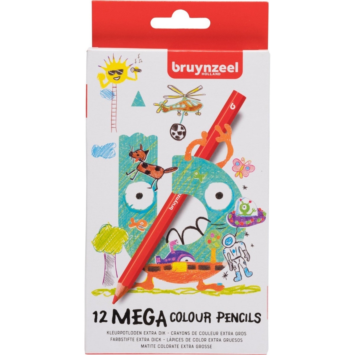 Set creioane colorate Mega Pencils 12 - eMAG.ro