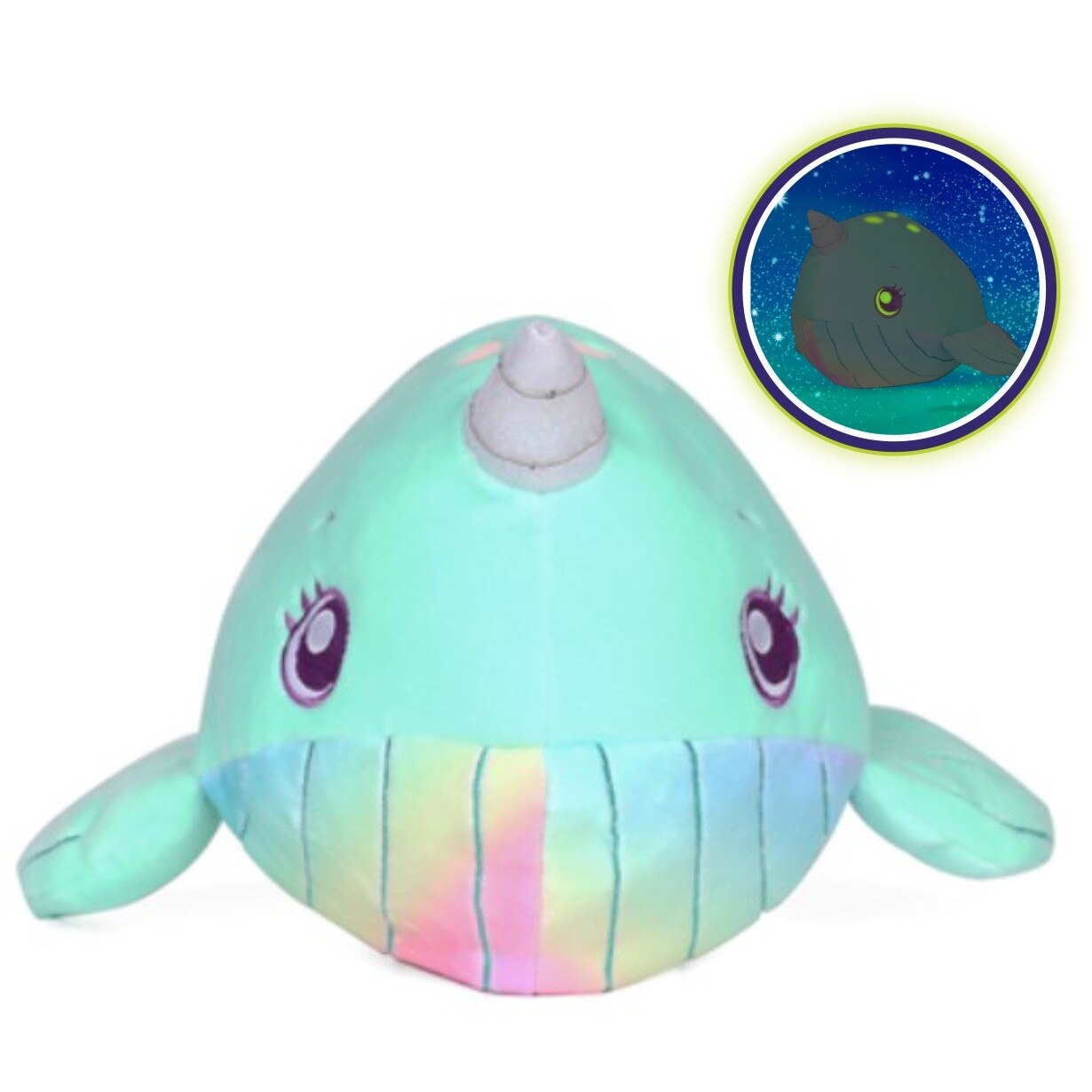 Jucarie de plus cu balena, Dream Beams, 18 cm, Multicolor - eMAG.ro