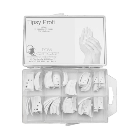 Set 400 tipsuri, Bass Cosmetics, Plastic, Model cu Stele, Alb - eMAG.ro